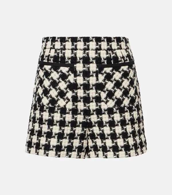 Valentino Garavani Mossi Tweed Shorts - White
