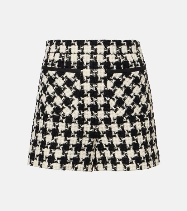 Valentino Garavani Mossi Tweed Shorts - White