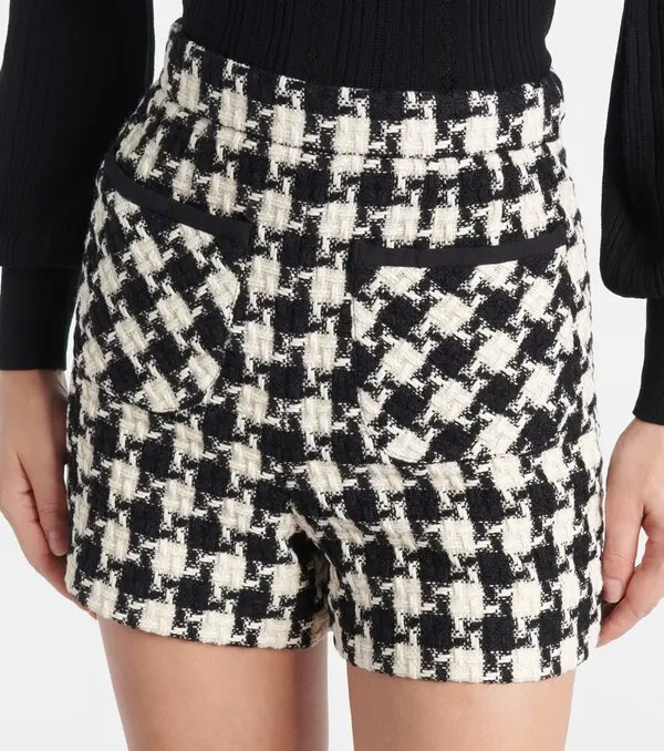 Valentino Garavani Mossi Tweed Shorts - White