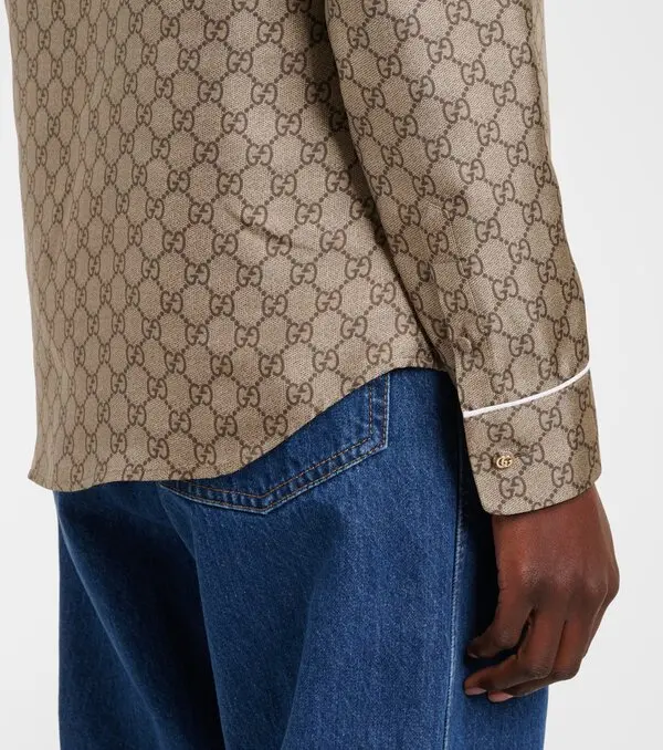 Gucci Gg Silk Twill Shirt