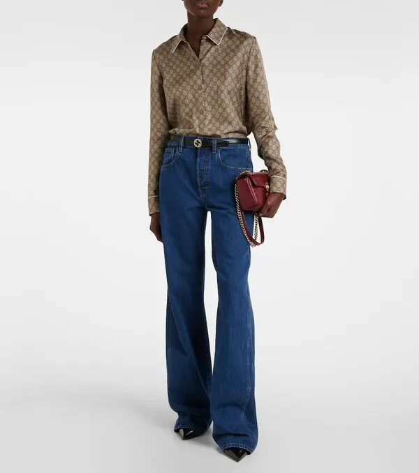Gucci Gg Silk Twill Shirt