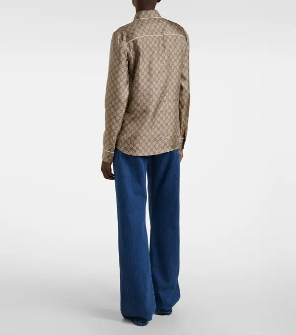 Gucci Gg Silk Twill Shirt