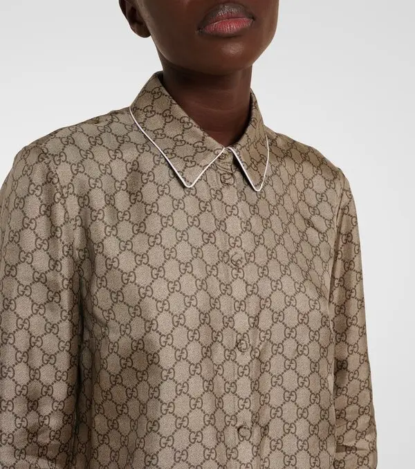 Gucci Gg Silk Twill Shirt