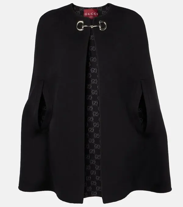 Gucci Horsebit Wool And Silk Cape
