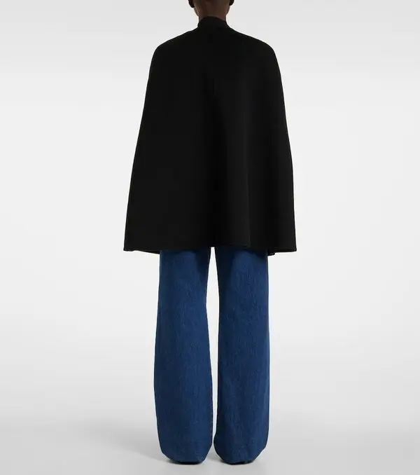 Gucci Horsebit Wool And Silk Cape - Black