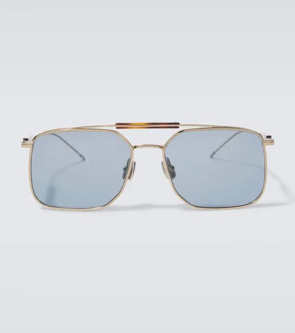Brunello Cucinelli Sartorial Sunset Square Sunglasses - Gold