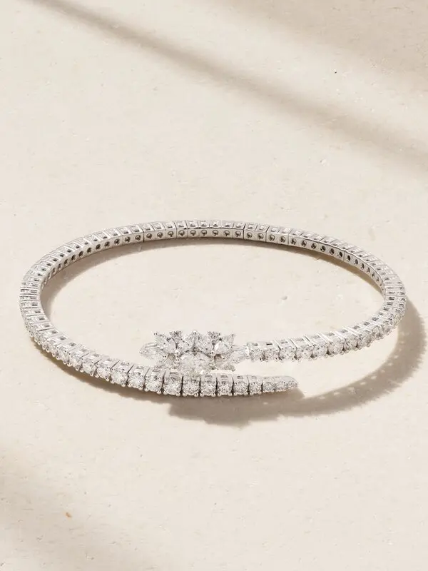 Yeprem Y-not 18-karat White Gold Diamond Bracelet - Silver