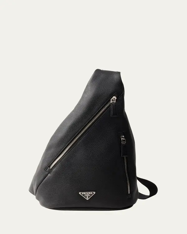 ショルダーバッグ PRADA SS1999 nylon one shoulder bag Prada Vitello Daino Leather Sling Backpack - Nero | Editorialist