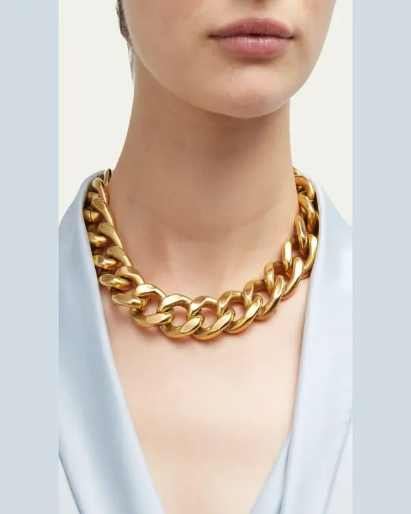 BEN-AMUN Polished Link Necklace - Gold