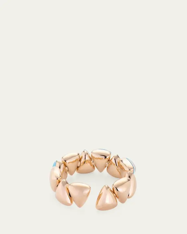 Vhernier Freccia 18k Turquoise, And Rock Crystal Bracelet
