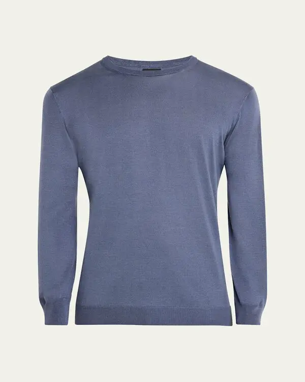 Giorgio Armani Cotton And Silk Crewneck Sweater