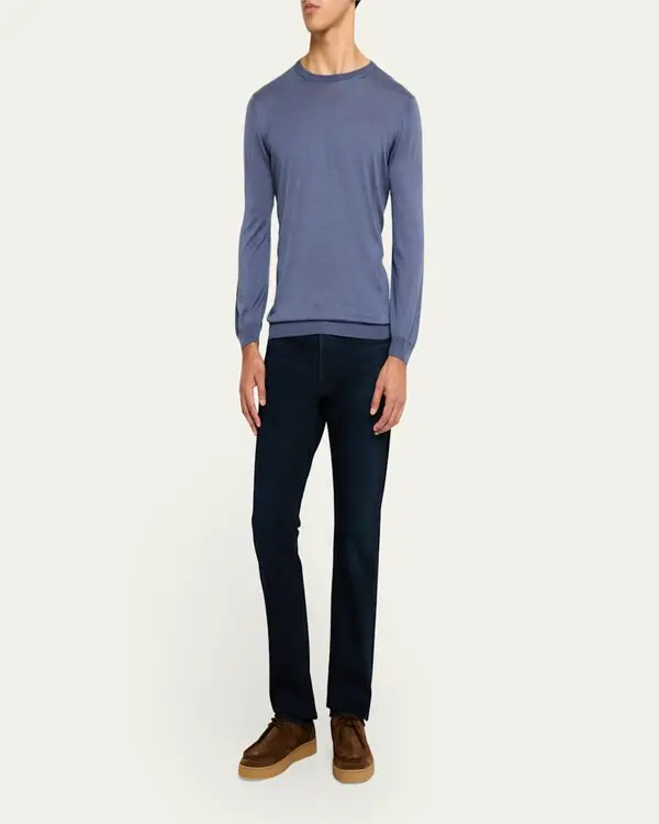 Giorgio Armani Cotton And Silk Crewneck Sweater
