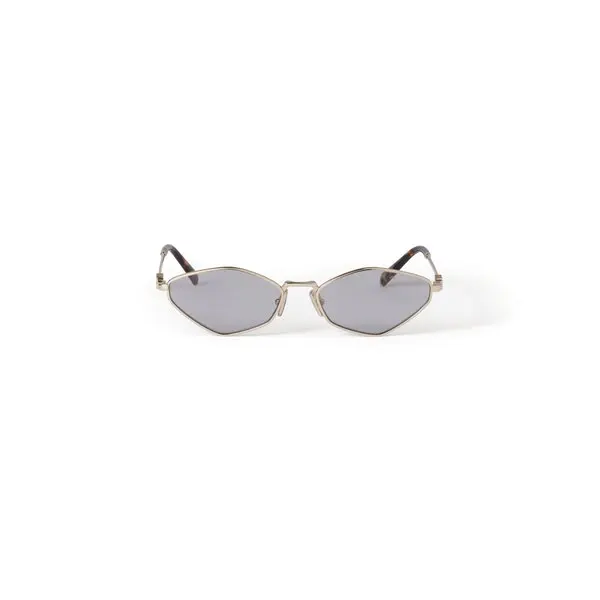 Miu Miu Logo Sunglasses - Light Gray Lenses