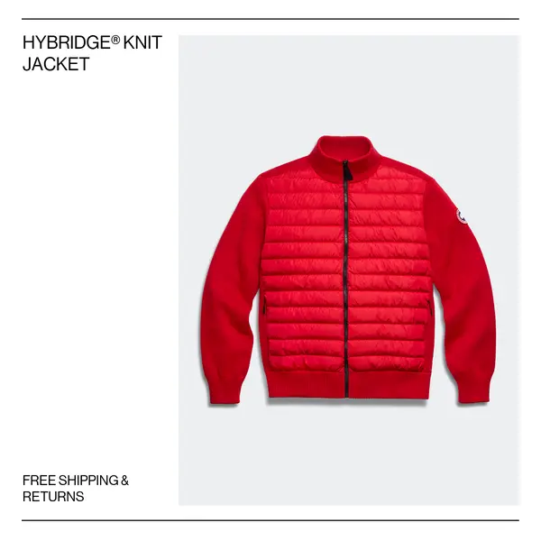 Canada Goose Hybridge Knit Jacket - Carmine Red