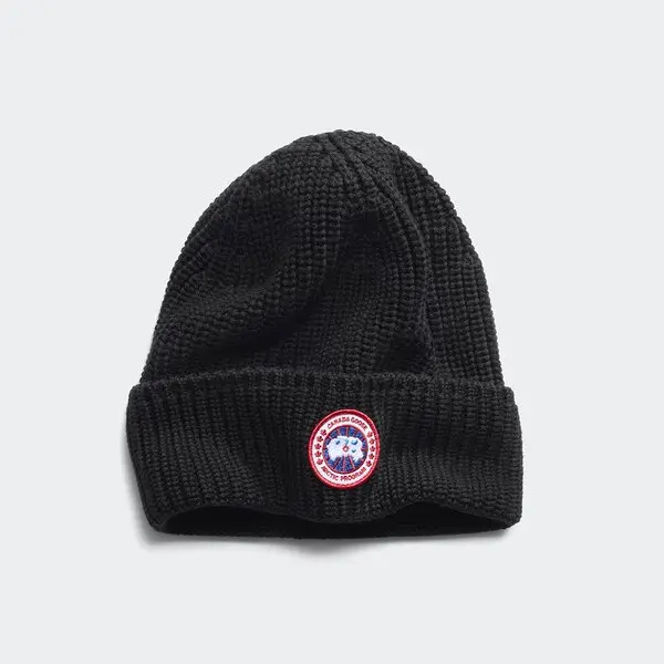 Canada Goose Ribbed Beanie - Black