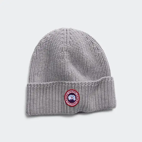 Canada Goose Ribbed Beanie - Heather Grey