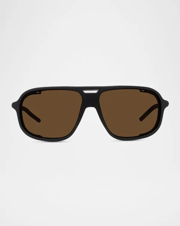 Vuarnet Ice 02 Aviator Sunglasses - Matte Black Brown