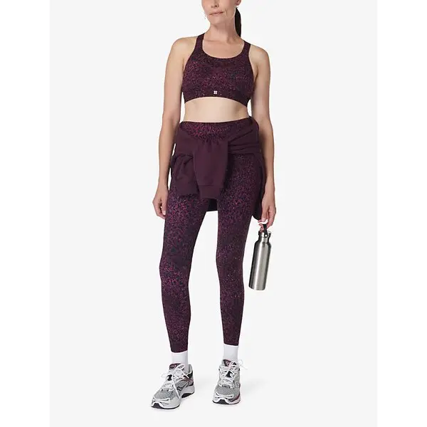 Sweaty Betty Power Medium-impact Stretch-woven Sports Bra - Purple Dragonfly