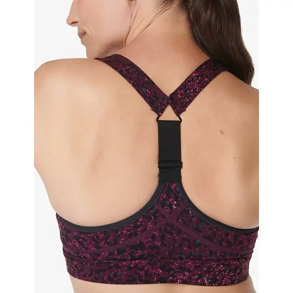 Sweaty Betty Power Medium-impact Stretch-woven Sports Bra - Purple Dragonfly