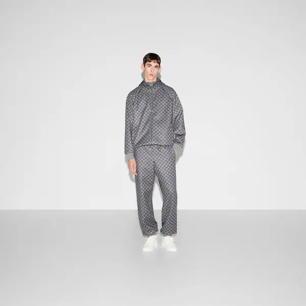Gucci Gg Neoprene Zip Jacket - Grey | Editorialist