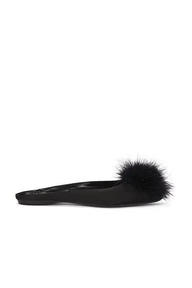 Saint Laurent Lido Flat Mule - Nero