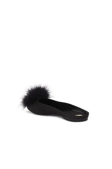 Saint Laurent Lido Flat Mule - Nero