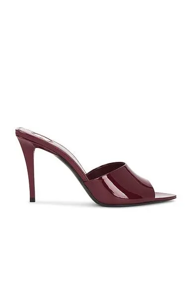 Saint Laurent Giqua Mule Sandal - Grenat