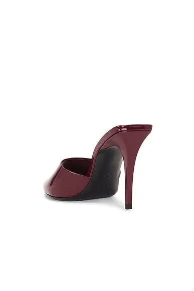 Saint Laurent Giqua Mule Sandal - Grenat