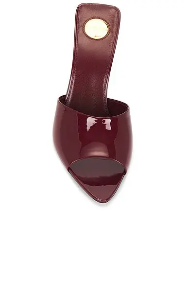 Saint Laurent Giqua Mule Sandal - Grenat