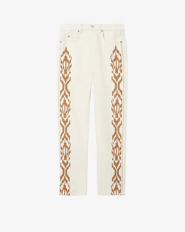 Isabel Marant Étoile Lewys Straight Leg Jeans - Ecru