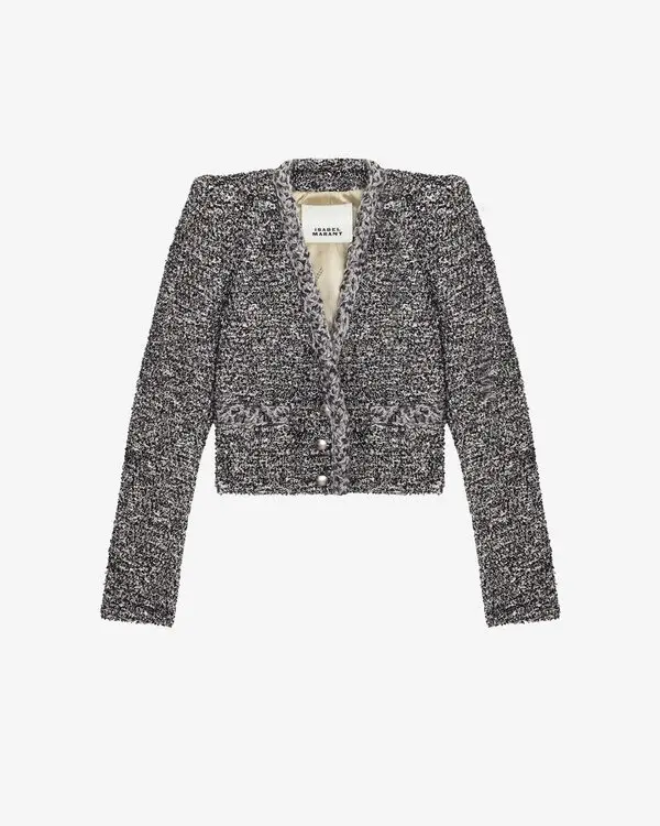 Isabel Marant Étoile Gwendoline Tweed Jacket - Black/ecru