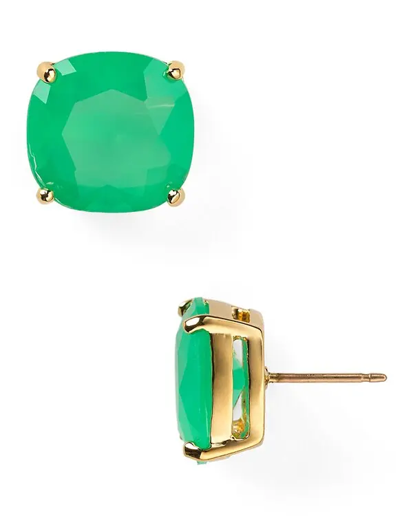 Kate Spade New York Small Square Stud Earrings Beryl Green
