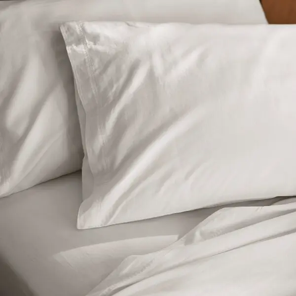 BOLL & BRANCH Signature Vintage Washed Sheet Set, Split King - Vintage White