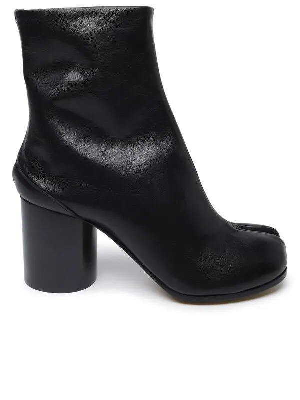 MAISON MARGIELA Leather Tabi Ankle Boots - Black