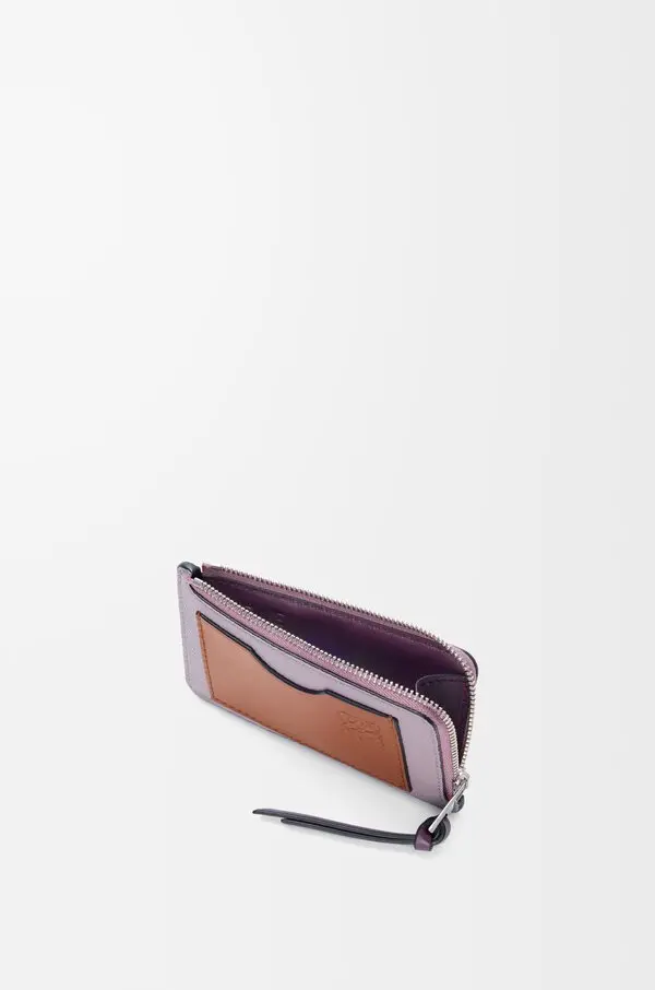 Loewe Coin Cardholder In Soft Grained Leather Skin - Dirty Mauve/squirrel