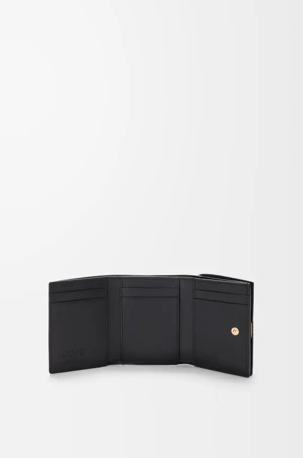 Loewe Anagram Trifold Wallet - Black/gold