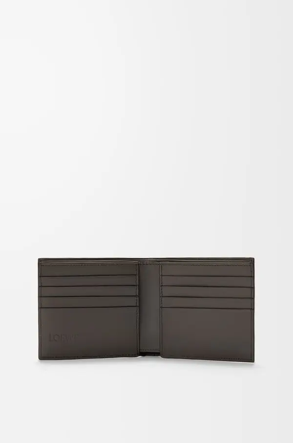 Loewe Puzzle Bifold Wallet In Classic Leather Skin - Dark Grey