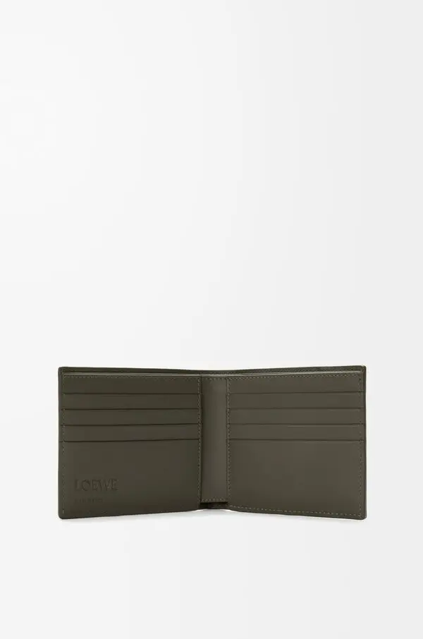 Loewe Puzzle Bifold Wallet In Classic Leather Skin - Dark Khaki