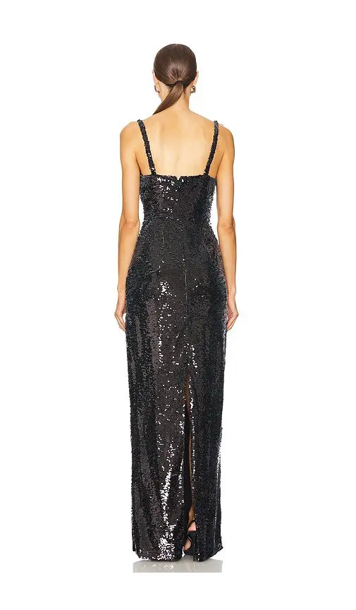L'Agence Karma Sequin Maxi Dress