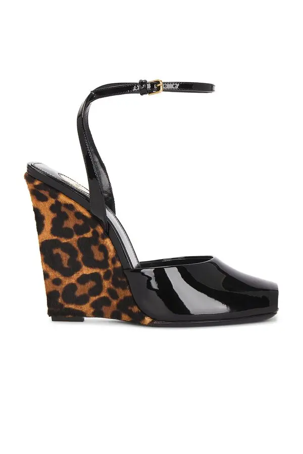 Saint Laurent Orhand Peep Toe Wedges
