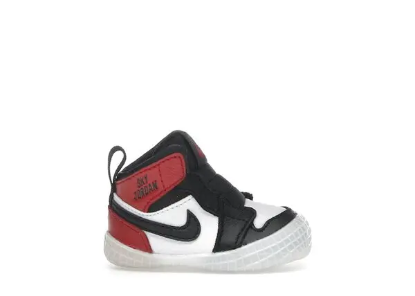 JORDAN 1 Crib Bootie Toe Reimagined - Black/varsity Red