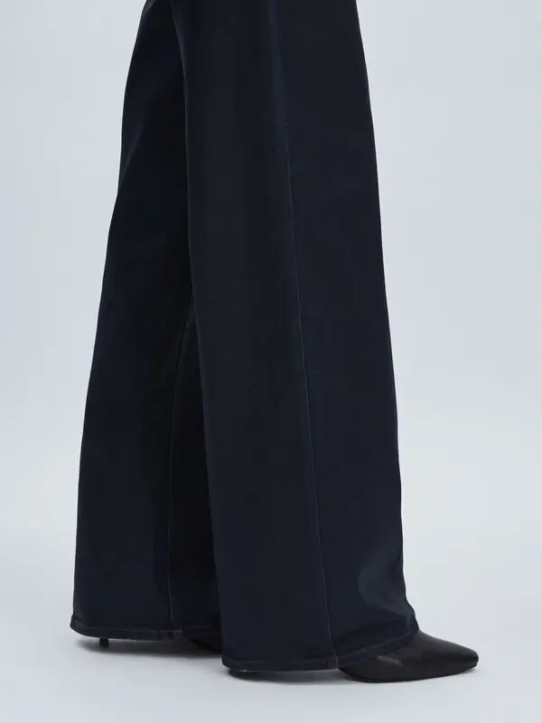 Paige Sasha Wide-leg Coated Jeans