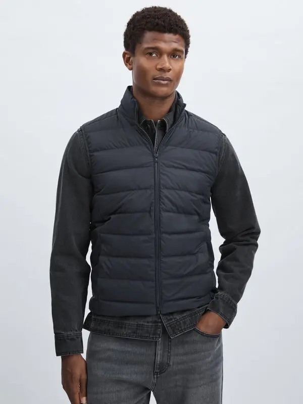 SCANDINAVIAN EDITION Ratio Padded Down Gilet - Dark Blue