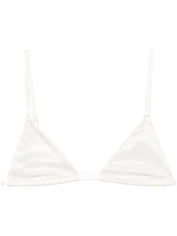 TOTEME Satin Bralette - White