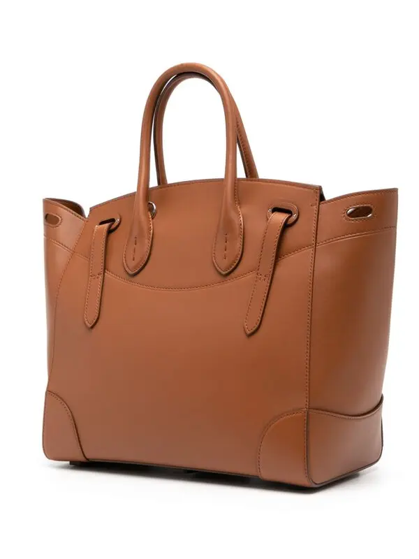 Ralph Lauren Soft Ricky 33 Leather Tote - Brown