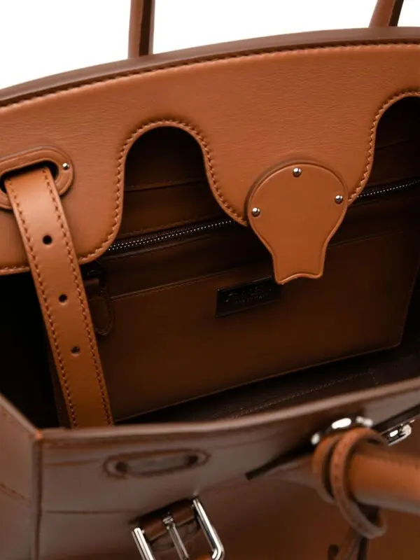 Ralph Lauren Soft Ricky 33 Leather Tote - Brown
