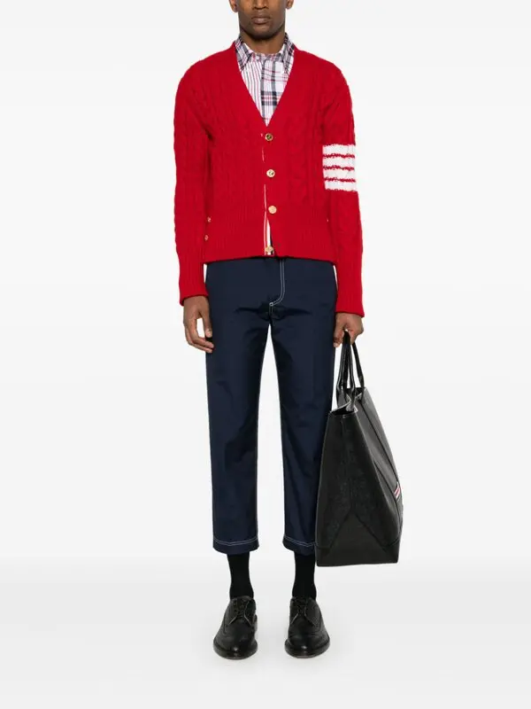 Thom Browne Cable-knit Cashmere Cardigan
