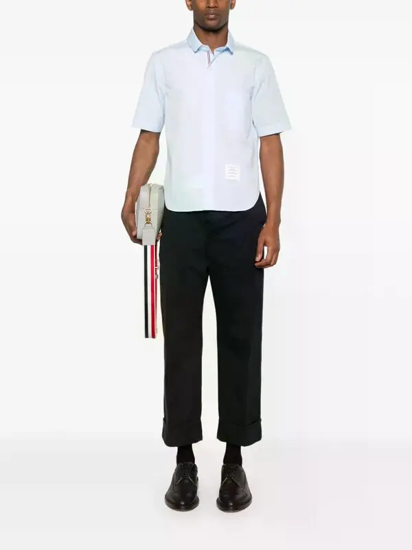 Thom Browne Short-sleeve Poplin Shirt - Blue