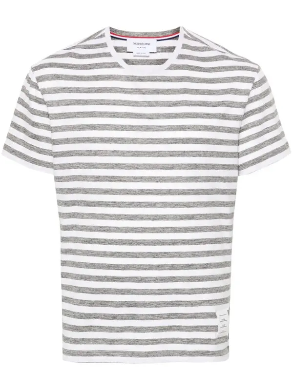 Thom Browne Striped Linen T-shirt