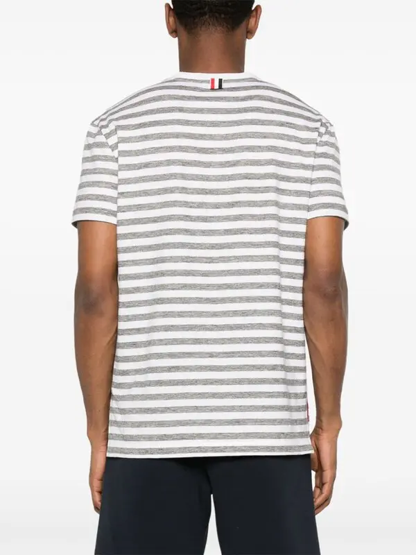 Thom Browne Striped Linen T-shirt
